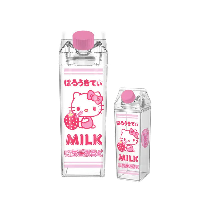 Hello Kitty Strawberry Milk Carton Water Bottle – Pink House Boutique
