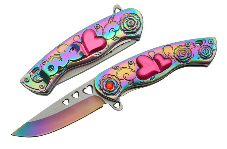 Cupid Rainbow Folder Pocket Knife – Pink House Boutique