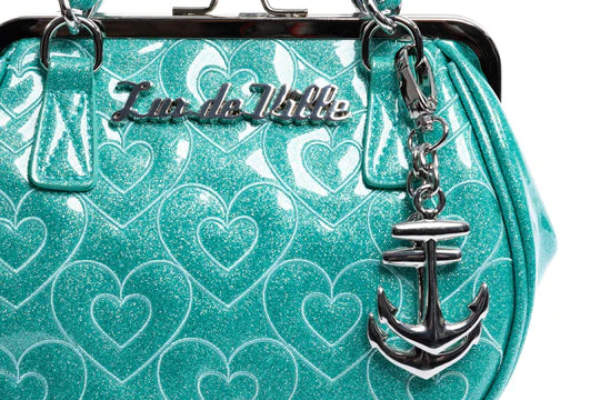 Mermaid Blue Sparkle Ahoy Mini Kiss Lock – Pink House Boutique