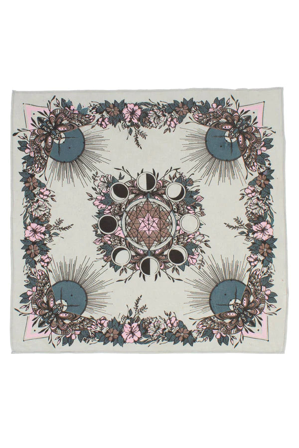 Periwinkle Moon Phase Moth Bandana – Pink House Boutique