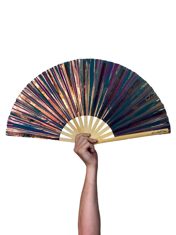 Smoky Pearl Vinyl Jumbo Hand Fan – Pink House Boutique