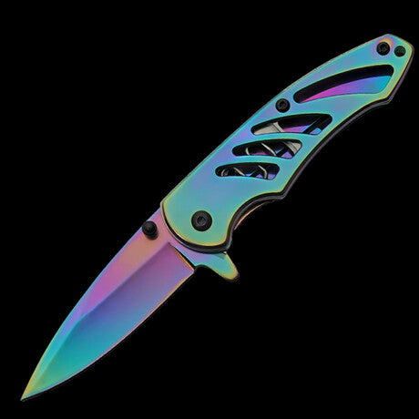 Rainbow Titanium Pocket Knife – Pink House Boutique