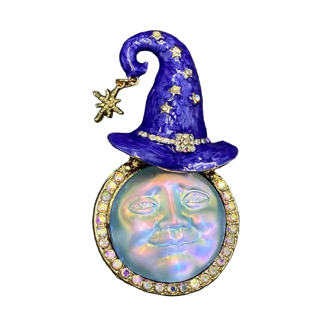 Enamel Moon Magic Hat Brooch – Pink House Boutique