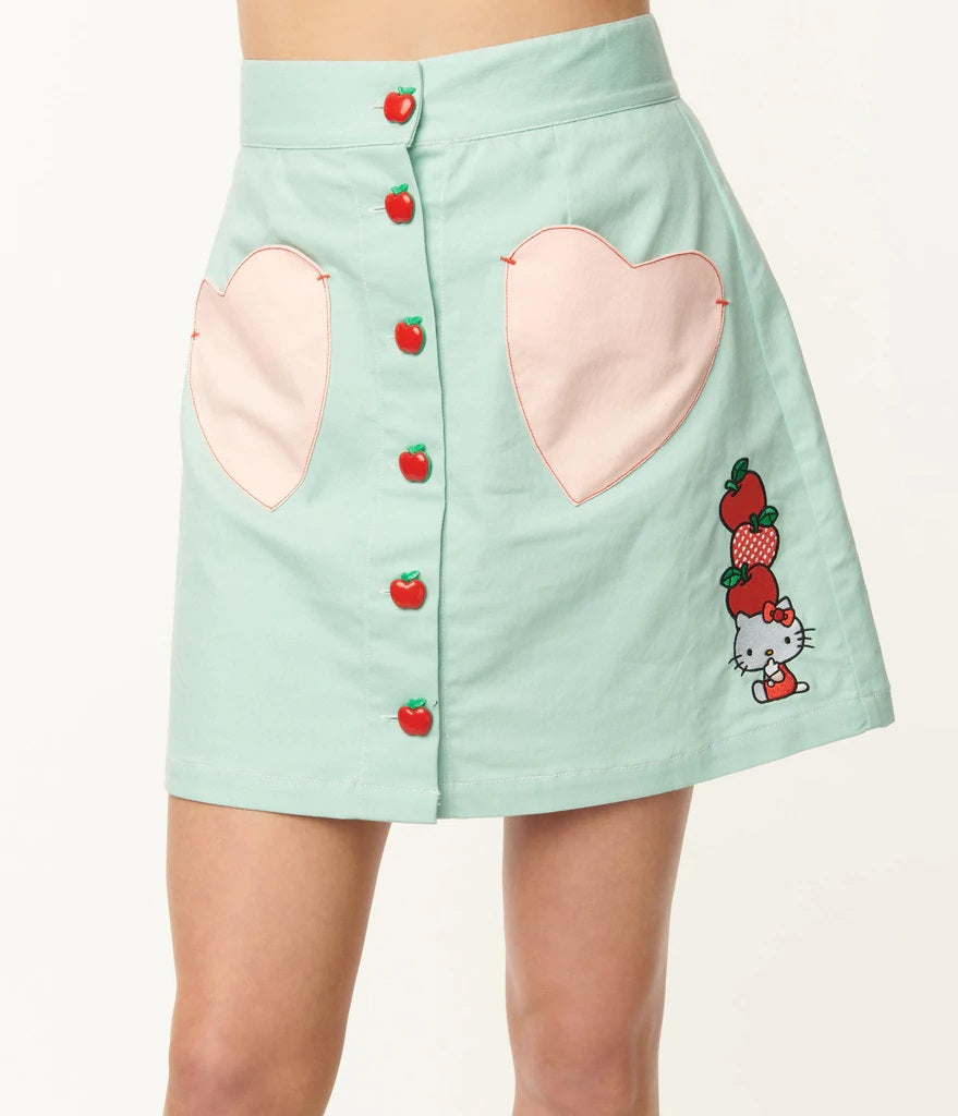 Hello Kitty Apple A Day Mini Skirt – Pink House Boutique