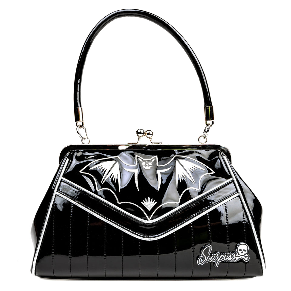 Silver and Black Nokturnal Bat Kisslock Purse – Pink House Boutique