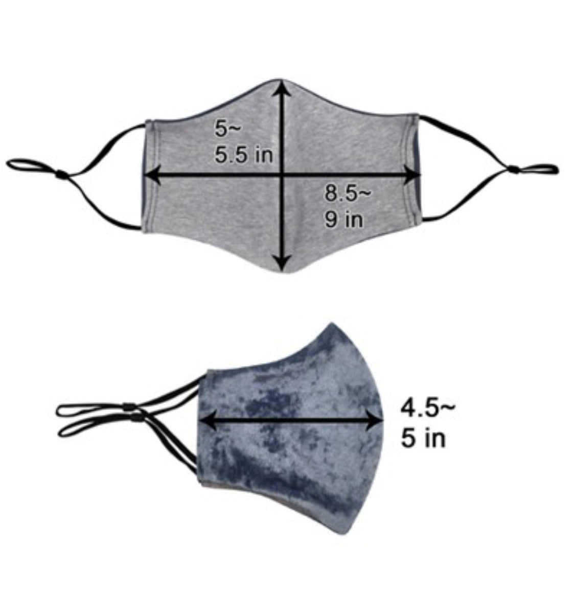 Denim Blue Velvet Mask – Pink House Boutique